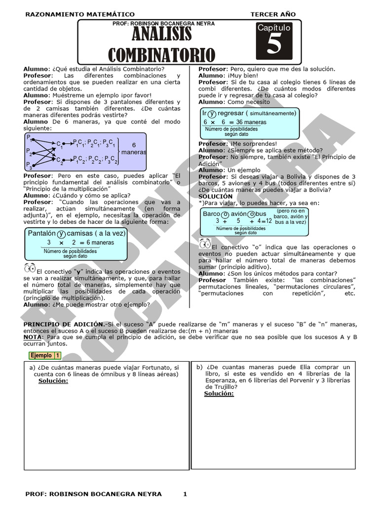Análisis Combinatorio Alanis | PDF | Combinatoria | Permutación