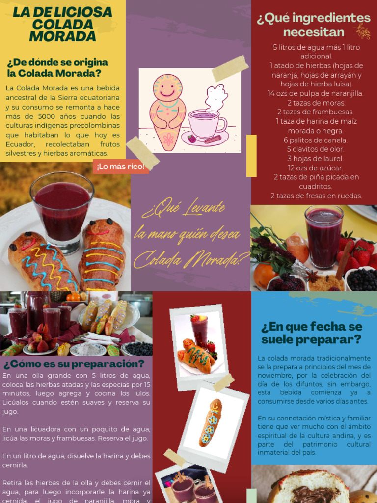 Colada Morada | PDF | Alimentos | Cocina