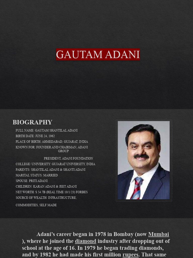 Gautam Adani: Biography and Net Worth 2014 | PDF