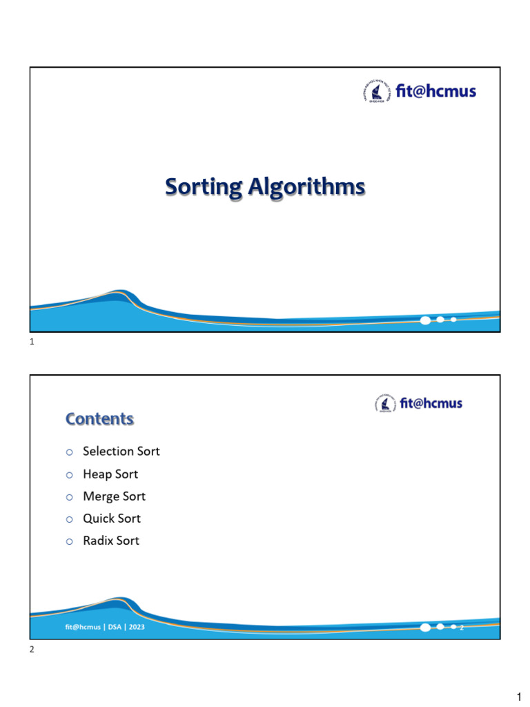 DSA 02 Sorting Algorithms Eng | PDF DSA 02 Sorting Algorithms Eng | PDF