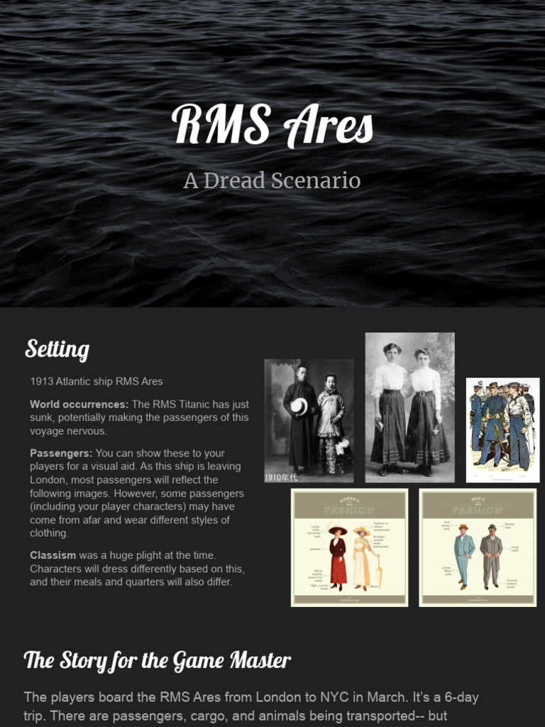 RMS Ares - Dread TTRPG Scenario | PDF