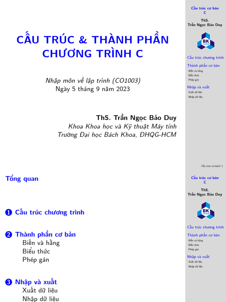 CO1003 Chapter 2 Basic Elements in C C | PDF