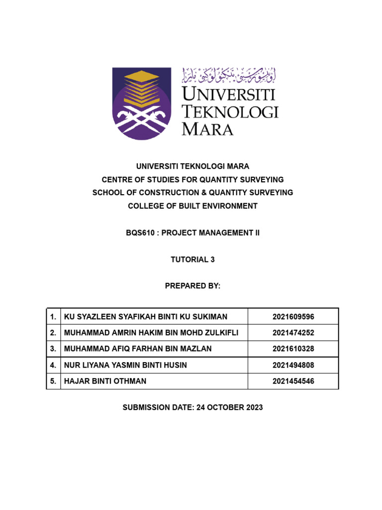 Tutorial 3 Project Management | PDF | Leadership | Transformational ...