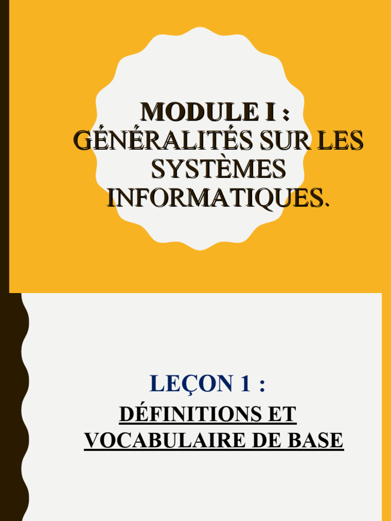 Gnralitssurles É É É Syst Mes È Informatiques | PDF