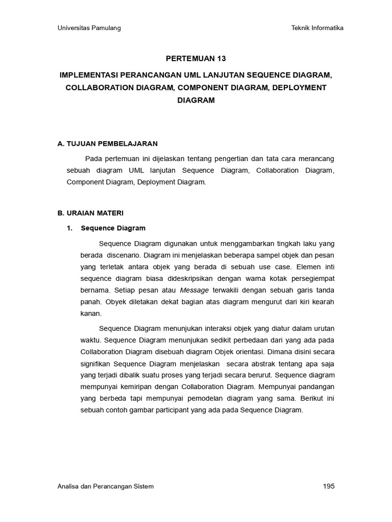Tpl0282 13 Implementasi Perancangan Uml Lanjutan Sequence Diagram Collaboration Diagram 
