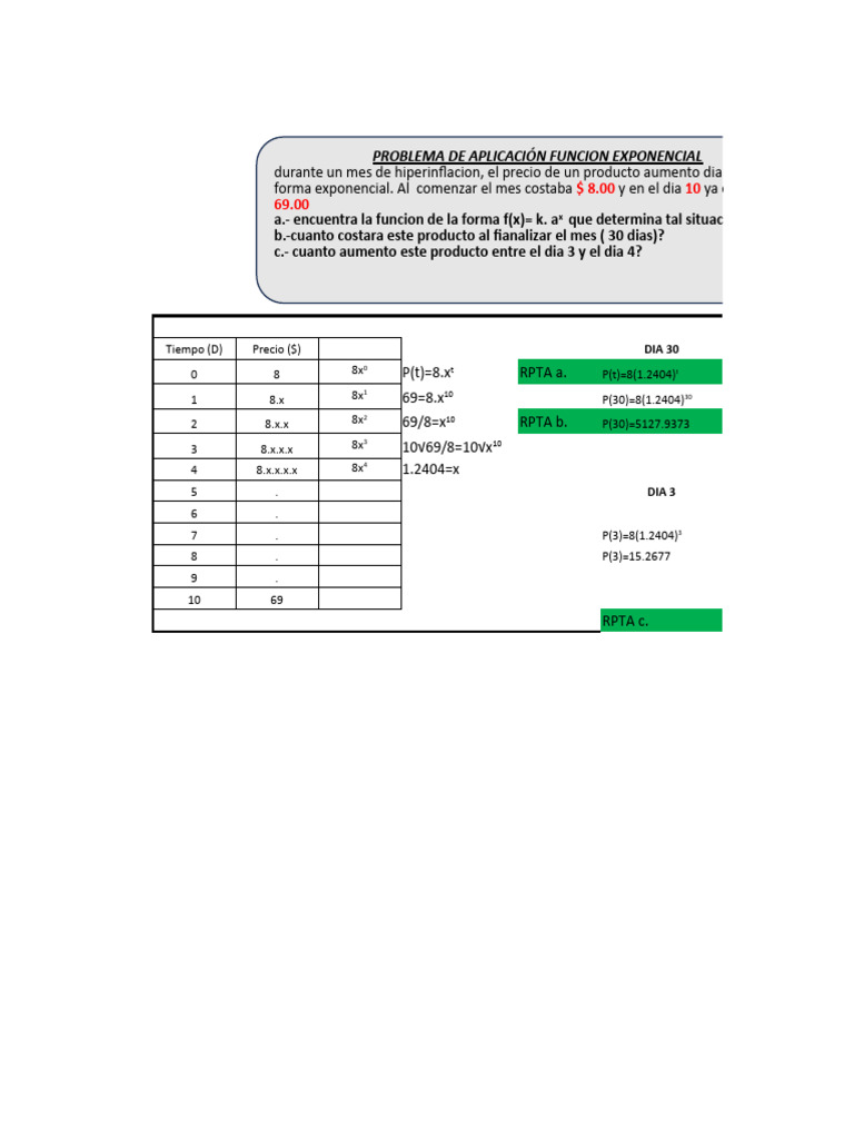 Informe de Mate Excel | PDF