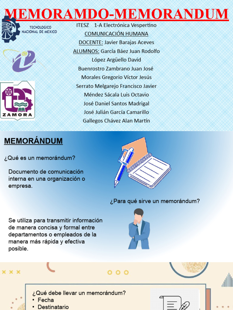 Memoramdo Memorandum Exposición | PDF