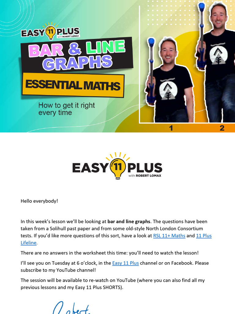 ELP Worksheet 31 - Bar & Line Graphs | PDF