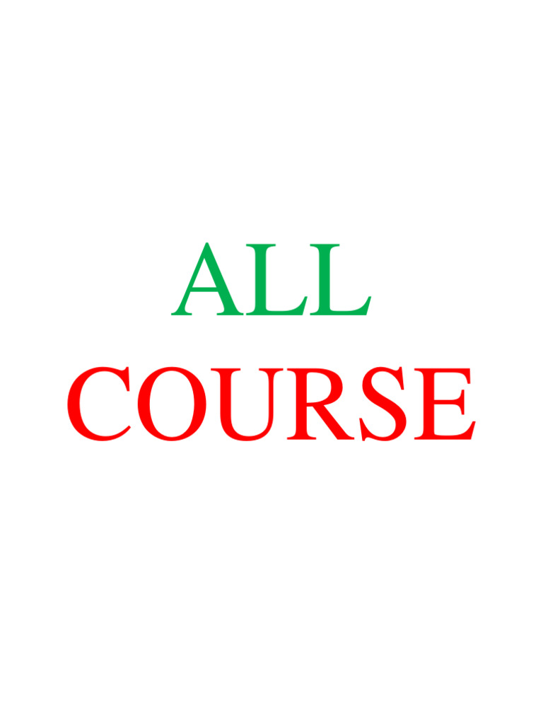 All Course Link | PDF