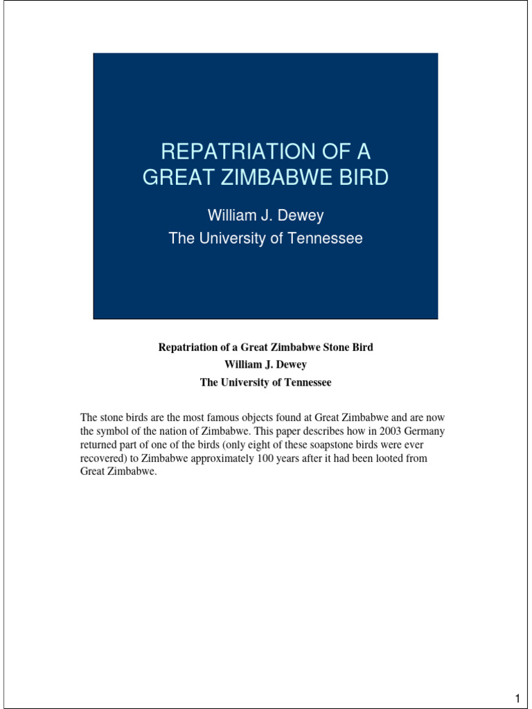 Zim Bird Rhodes Cecil | PDF | Zimbabwe