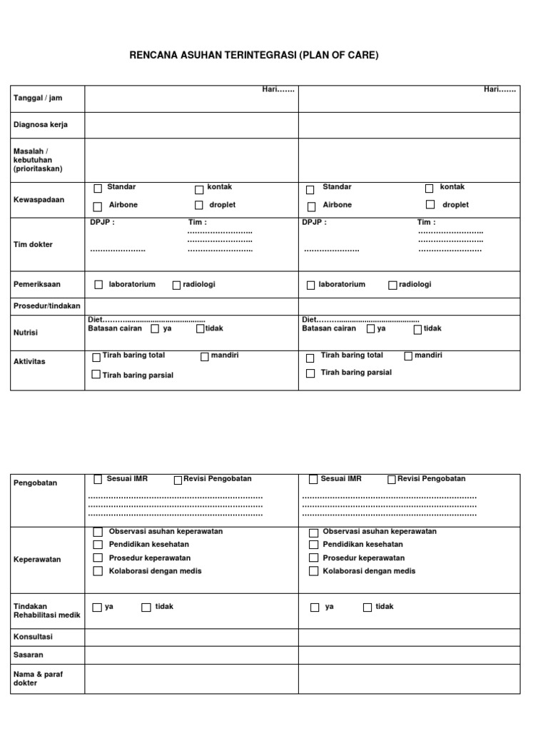 Rencana Asuhan Terintegrasi | PDF | Pengembangan Diri | Kesehatan Holistik
