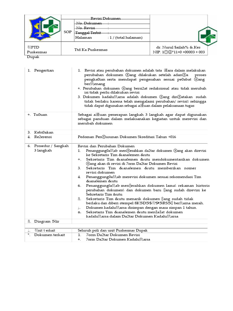 Qdoc - Tips - Sop Revisi Dokumen Fix Rev | PDF