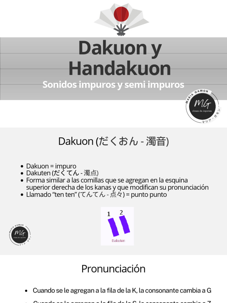 Hiragana 2 - Dakuon y Handakuon - PPTX - 20230918 - 180456 - 0000 | PDF ...