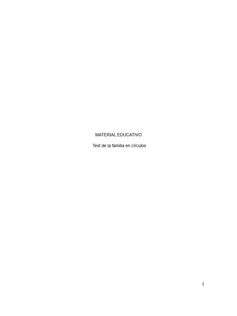 Test de La Familia en Circulos | PDF