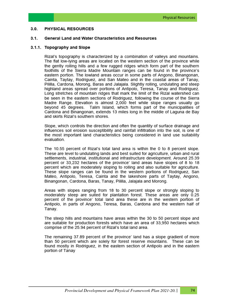 3.0 Physical Resources | PDF | Rock (Geology) | Clay
