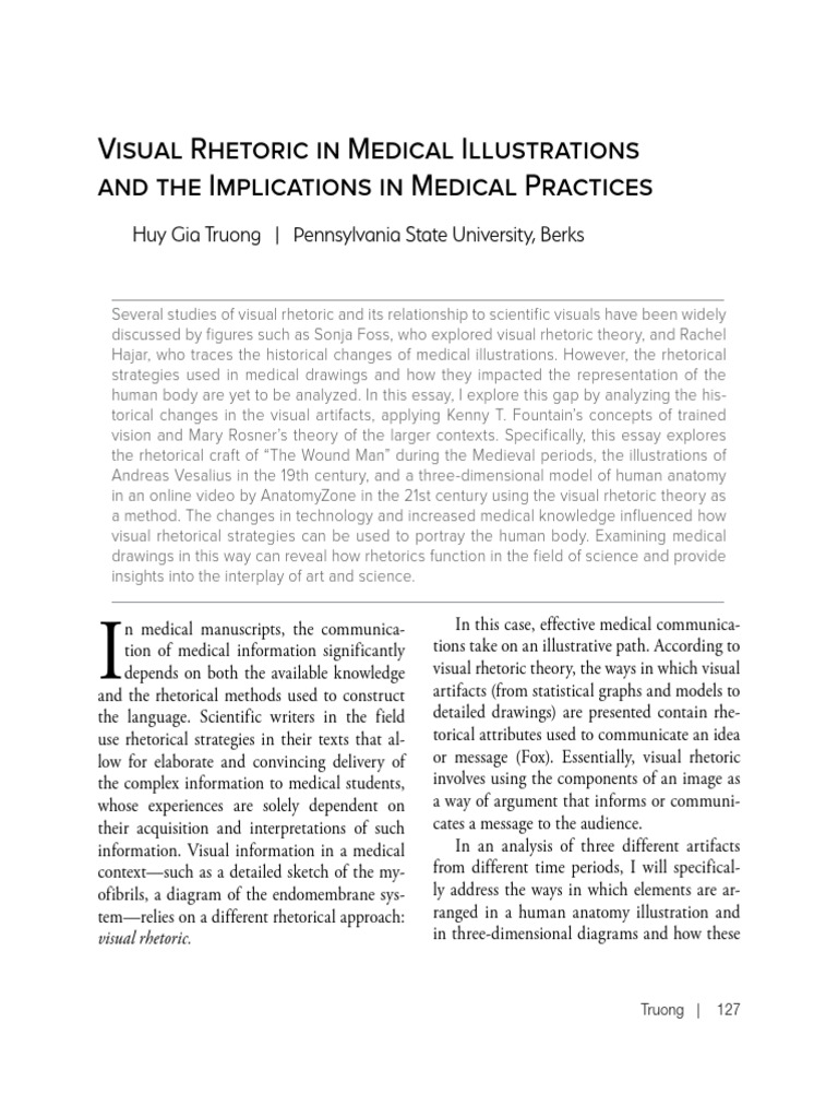 Visual Rhetoric in Medical Illustrations | PDF | Rhetoric