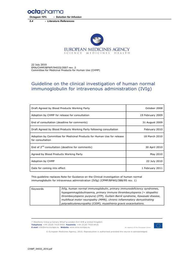 Ema Guideline Clinical | PDF | Epidemiology | Medical Specialties