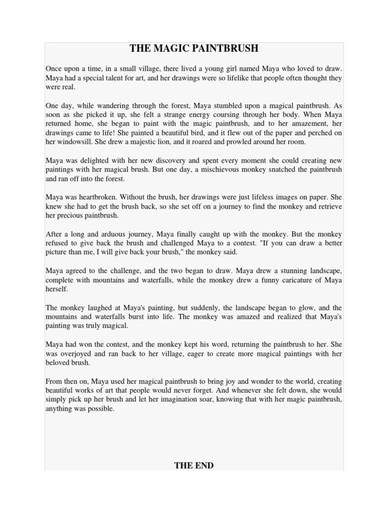 The Magic Paintbrush PDF | PDF