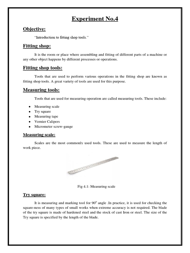 Fitting Shop Tools | PDF | Screw | Industrial Processes