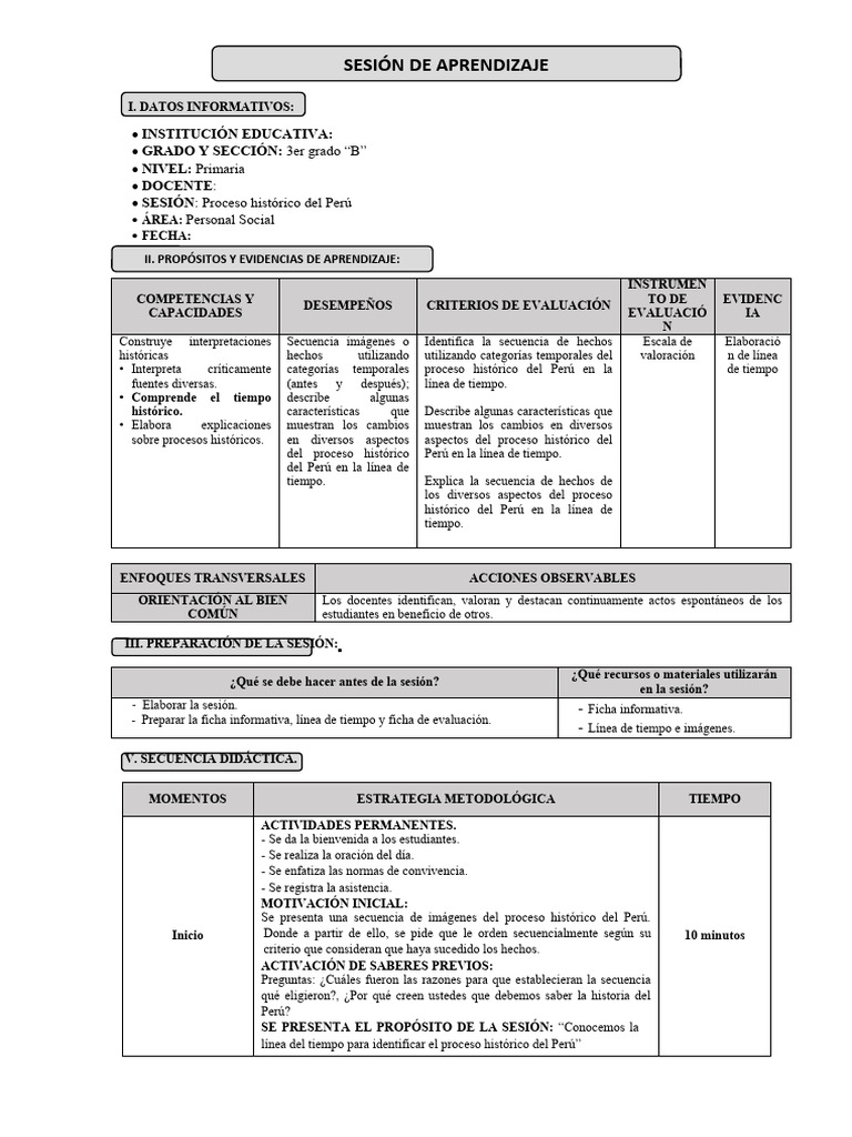 SESIÓN DE APRENDIZAJE N°13 - CONOCEMOS E IDENTIFICAMOS LA LÍNEA DE ... SESIÓN DE APRENDIZAJE N°13 - CONOCEMOS E IDENTIFICAMOS LA LÍNEA DE ...