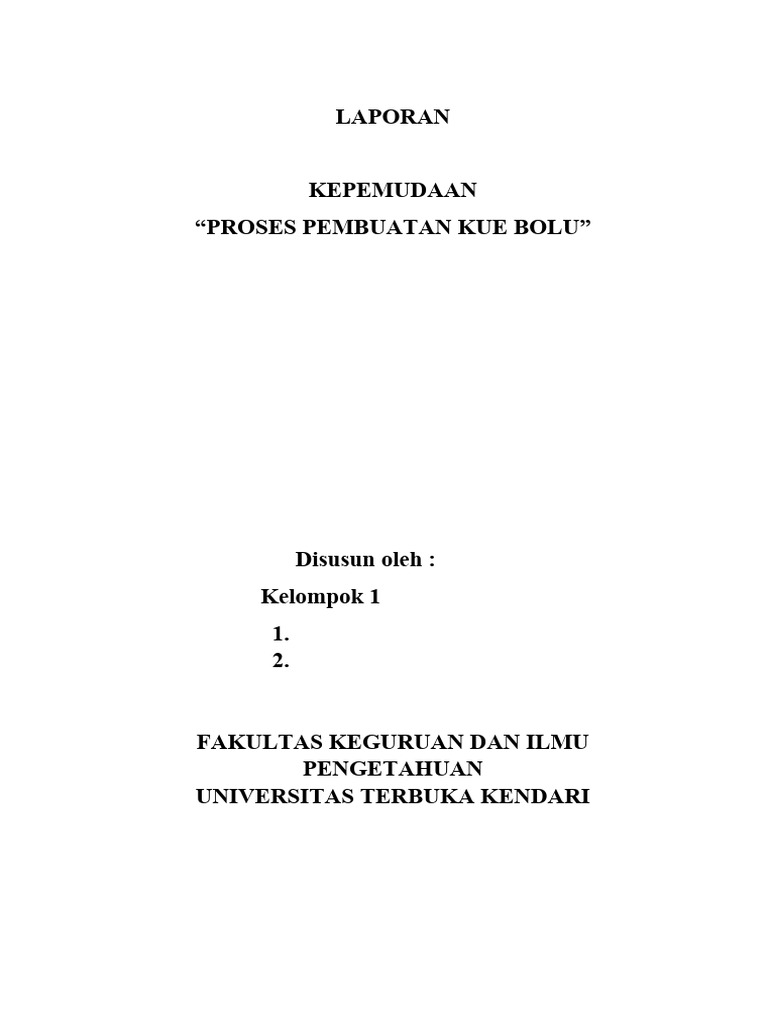 LAPORAN PBK | PDF
