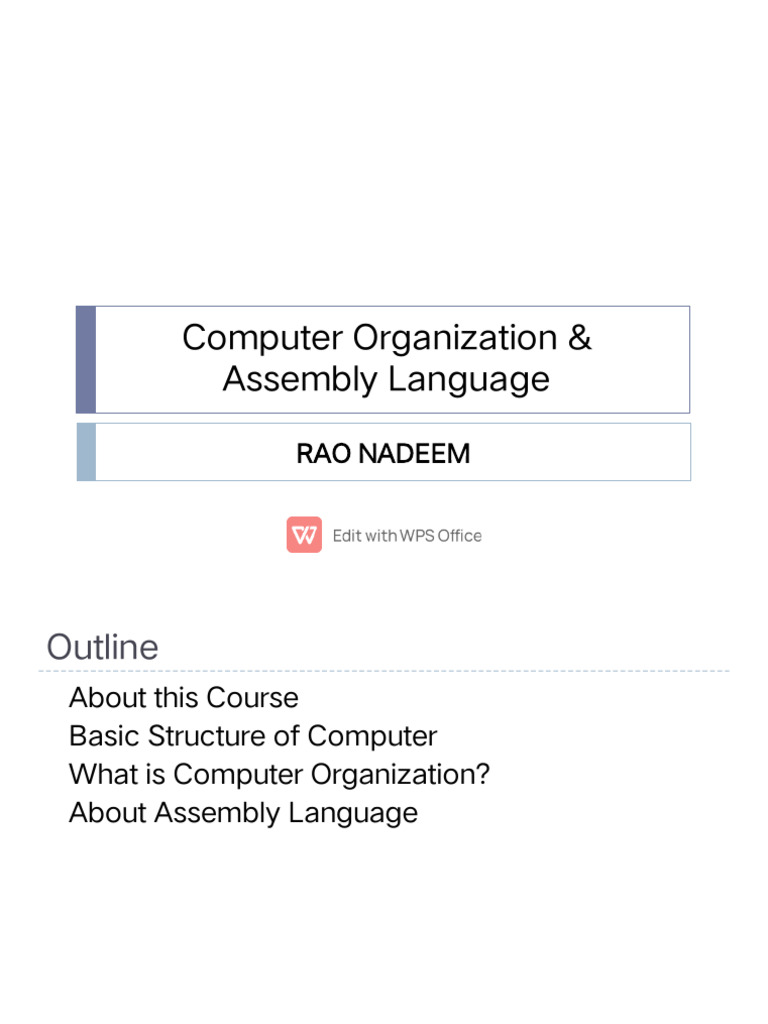 COAL Lecture 04 | PDF | Central Processing Unit | Assembly Language COAL Lecture 04 | PDF | Central Processing Unit | Assembly Language