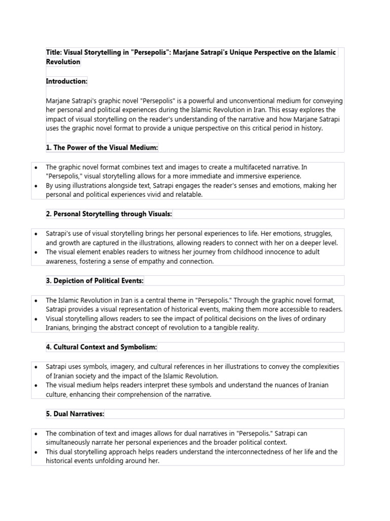 Visual Story Telling | PDF