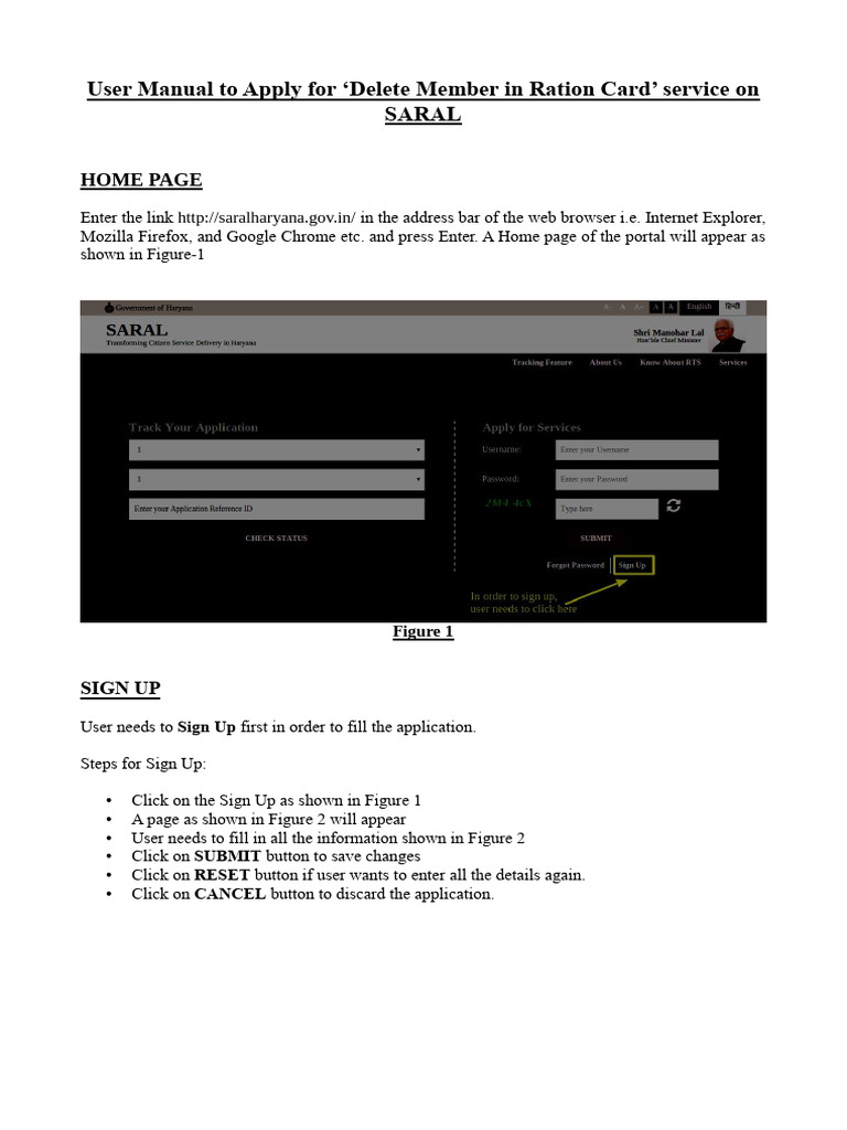 Member in Ration Card Help Document | PDF | Internet | Computing