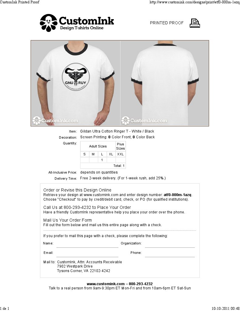 CustomInk Printed Proof Order Form | PDF | Finance & Money Management