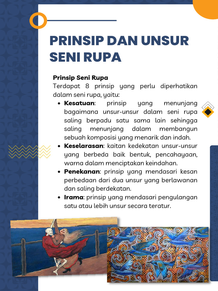 10 Infografis-Prinsip Dan Unsur Seni Rupa | PDF | Metode & Bahan Ajar