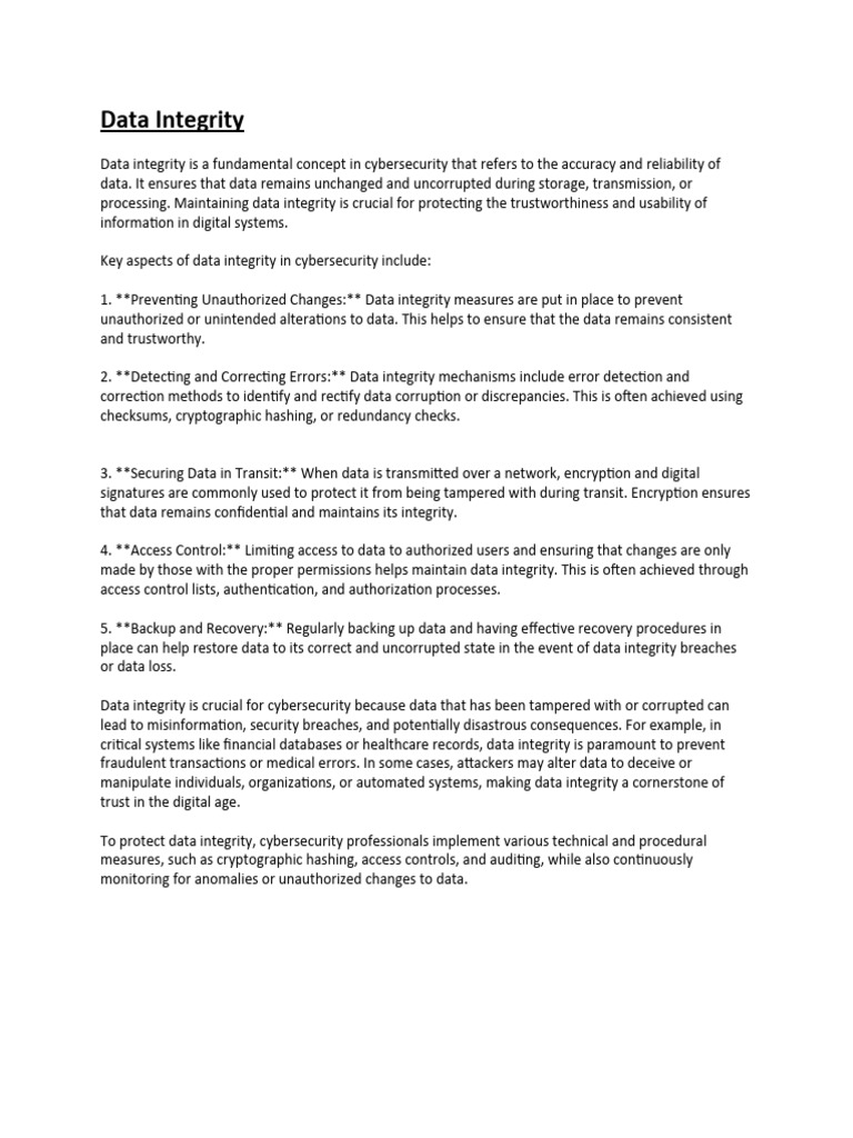 Data Integrity Pdf