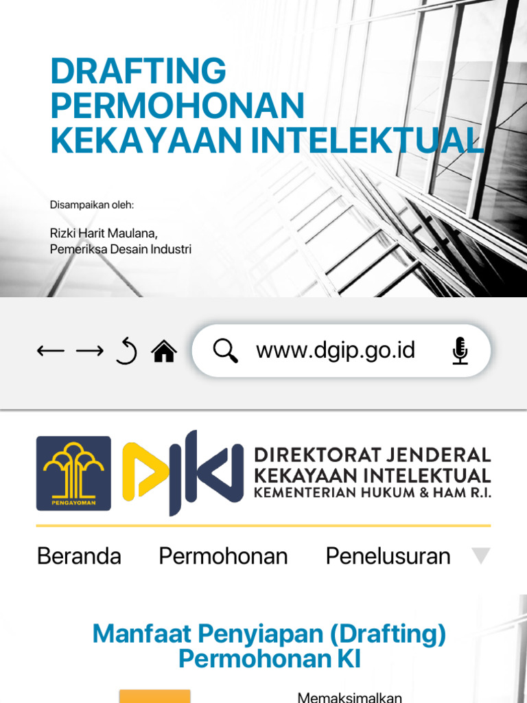 Drafting Permohonan Kekayaan Intelektual | PDF