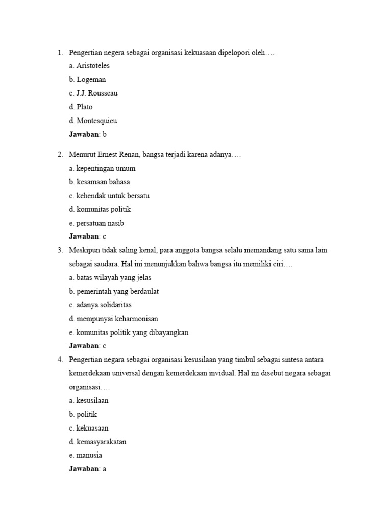 Pengertian Negera Sebagai Organisasi Kekuasaan Dipelopori Oleh | PDF