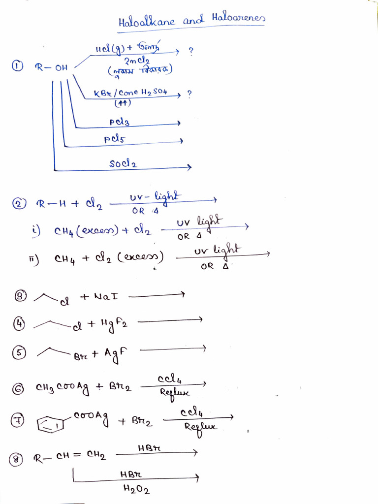Anwesha Haloalkane Haloarene All Reactions | PDF