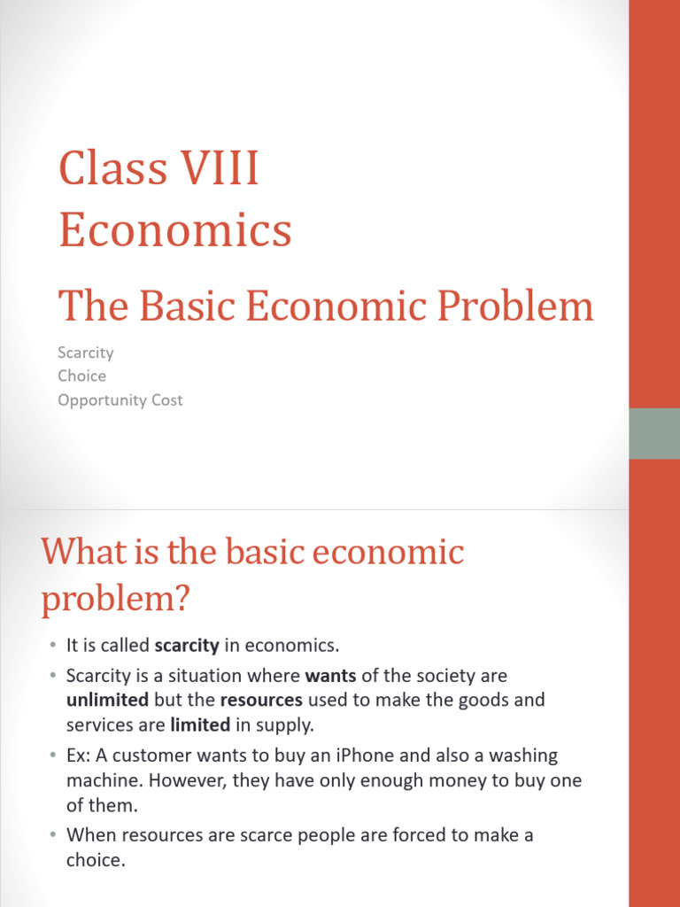 The Basic Economic Problem | PDF | Social Science