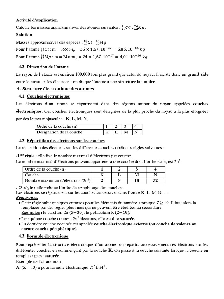 Chimie 1ere D | PDF