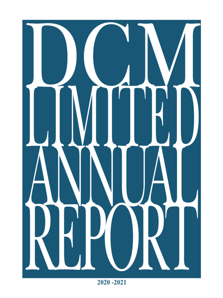 Annual Report 2020 21 DCM Limited | PDF | Login | Electronic Voting