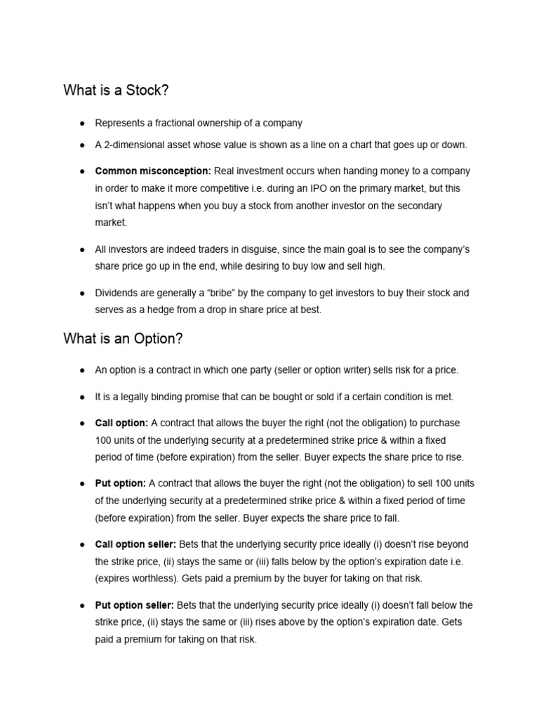 Options Primer | PDF | Option (Finance) | Greeks (Finance)