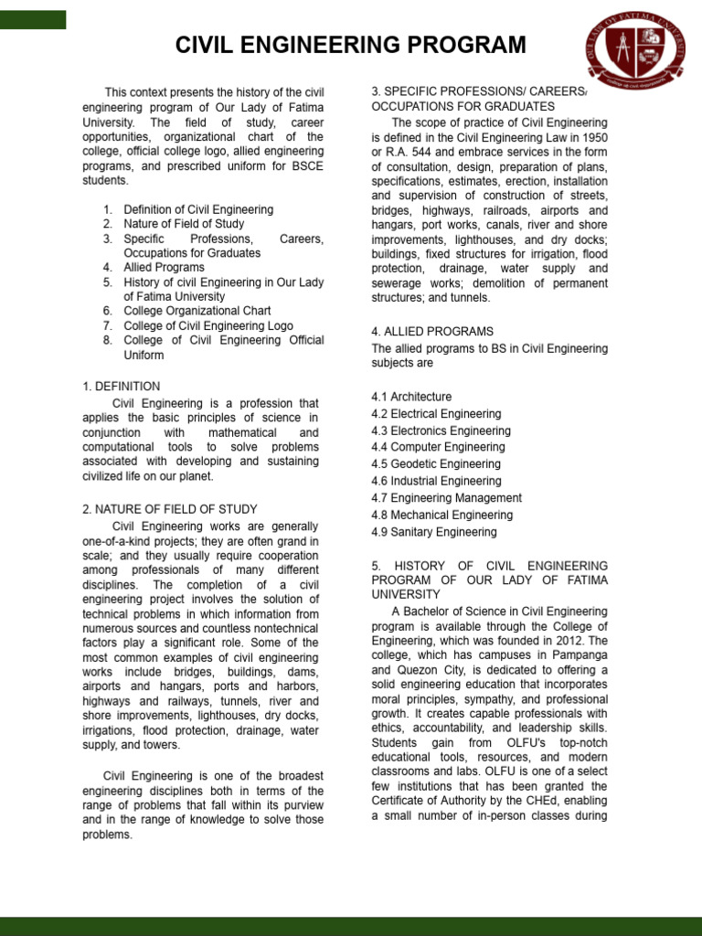 Bsce 1 | PDF | Engineering | Civil Engineering