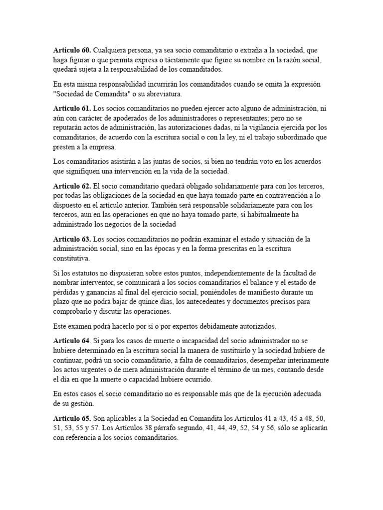 CC Artículos 60 - 90 | PDF