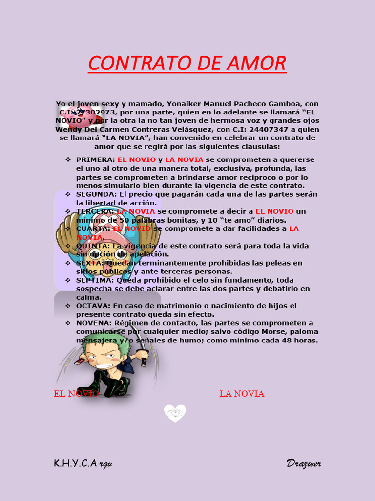 Contrato de Amor | PDF