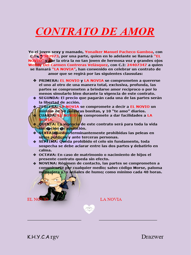 Contrato de Amor | PDF