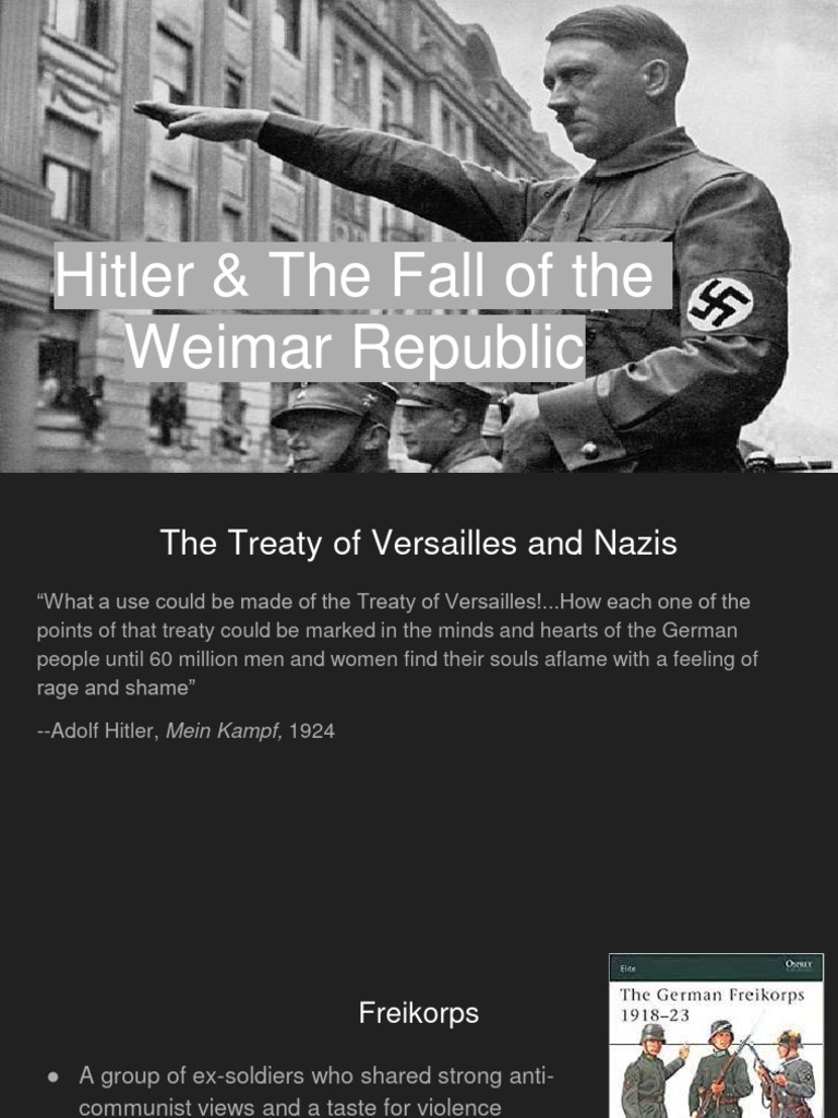 History II - Hitler & The Fall of The Weimar Republic and The Third ...
