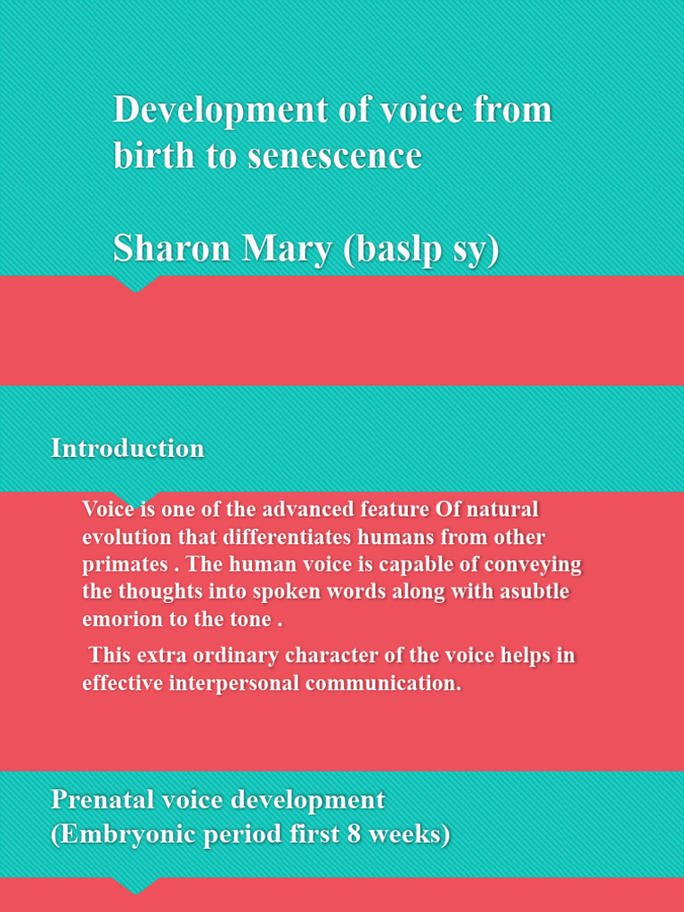 Development of Voice | PDF | Human Voice | Larynx