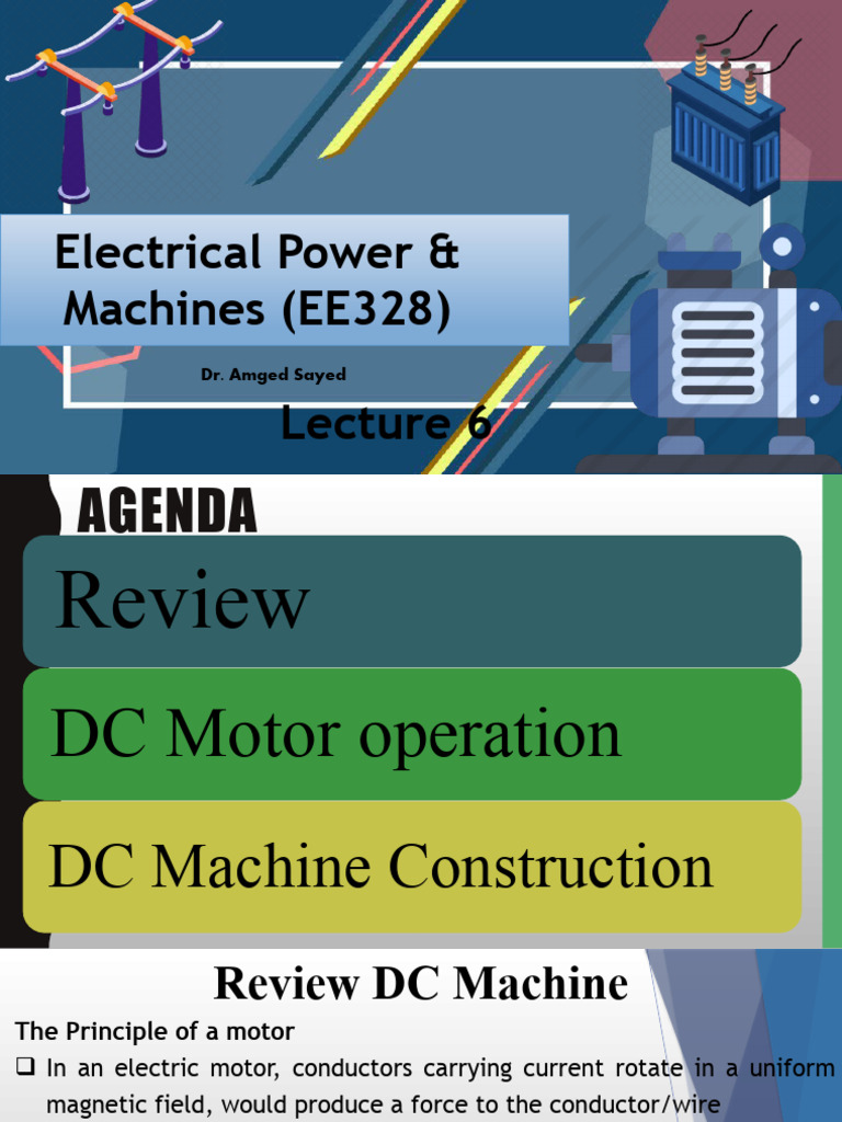 Lecture6 DC Motor Operation and Construction1 | Download Free PDF ...