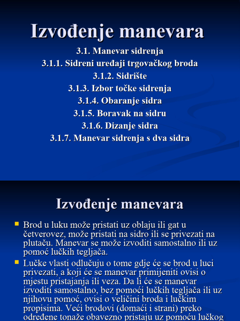 Manevriranje Predavanje 6 | PDF