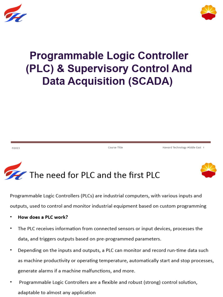 Supervisory Control and Data Acquisition (SCADA) & Programmable Logic Controller (PLC) Rev.1 | PDF