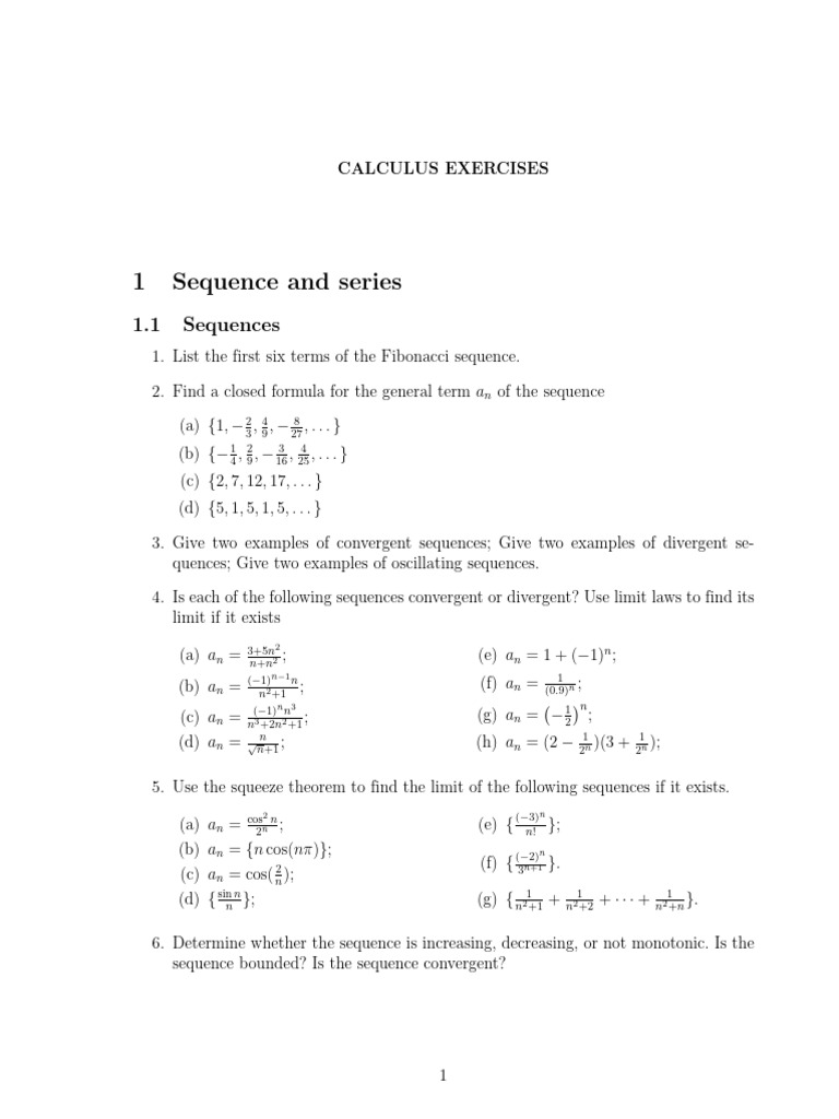 Calculus Exer | PDF