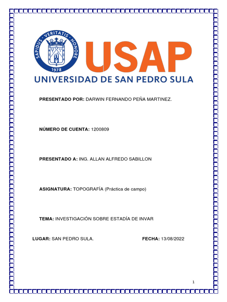 Peña - Darwin - Investigar Sore Estadia de Invar | PDF | Metrología