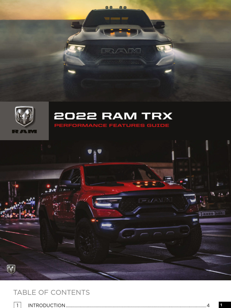 2022 TRX - Performance Features Guide | PDF | Ac Power Plugs And ...